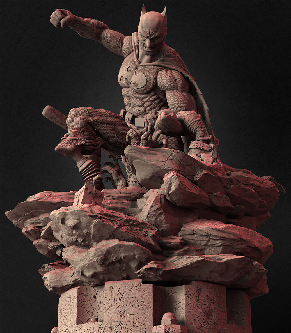 Battman Diorama - 3D Print Model by 3DModelDesigner