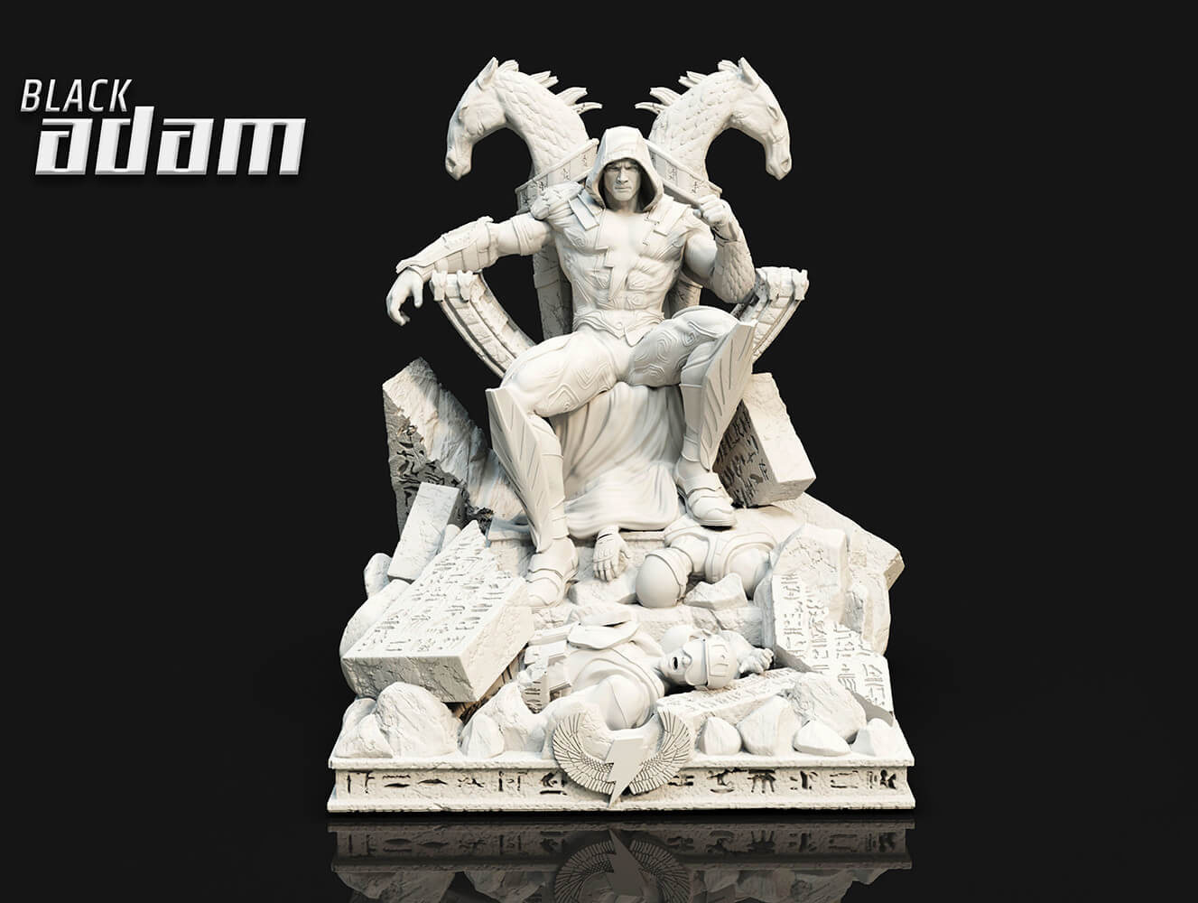 Black Adam Statue - 3D Print Model by 3DModelDesigner