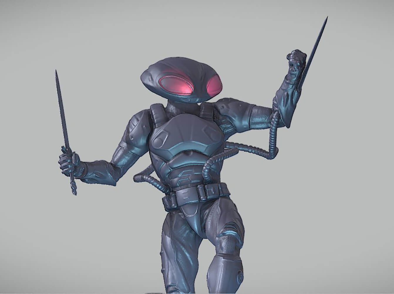Black Manta Statue - 3D Model by 3DModelDesigner