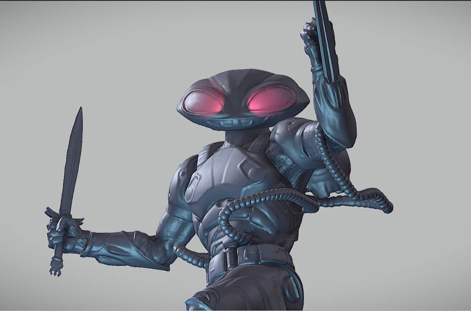 Black Manta Statue - 3D Print Model by 3DModelDesigner
