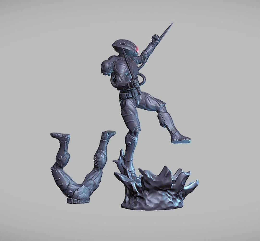 Black Manta Statue - 3D Print Model by 3DModelDesigner
