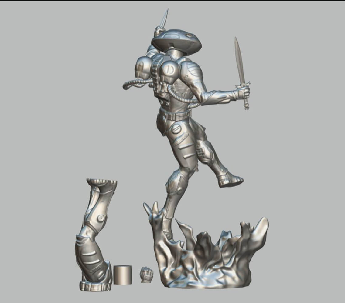 Black Manta Statue - 3D Model by 3DModelDesigner