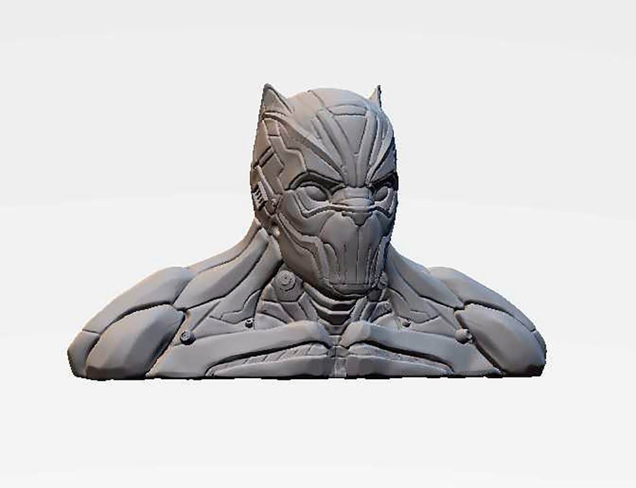 Black Panther Tchalla Bust - 3D Model by 3DModelDesigner