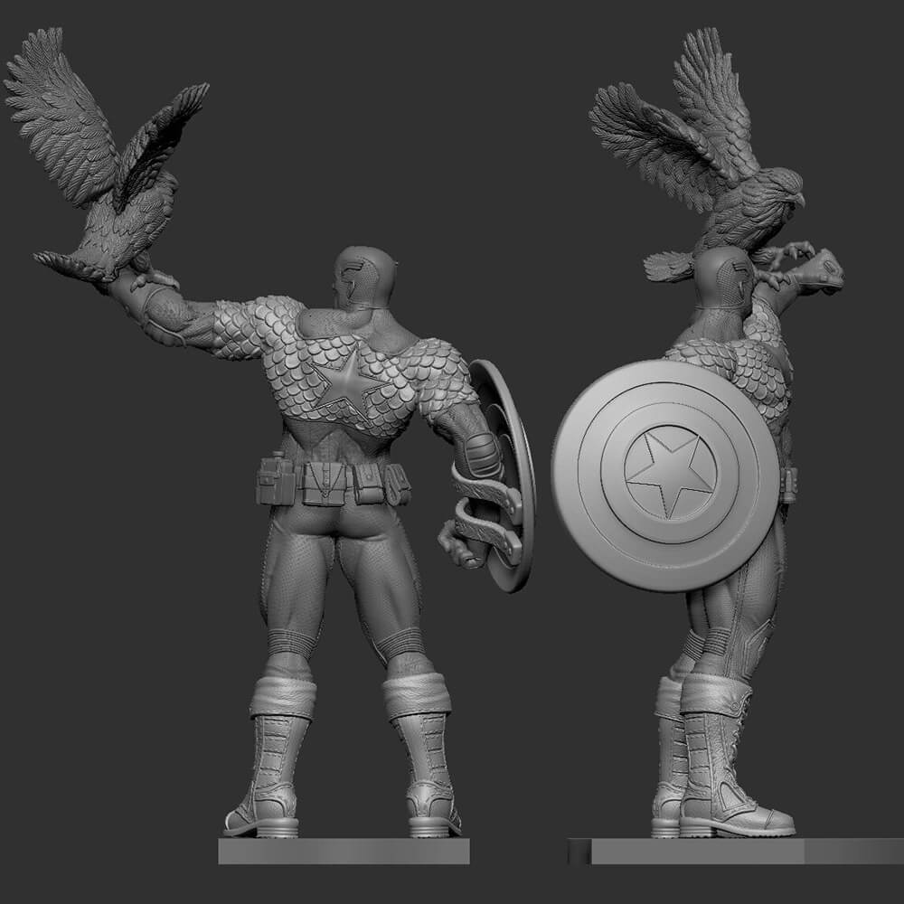 Captain America Classic - 3D Print Model by 3DModelDesigner