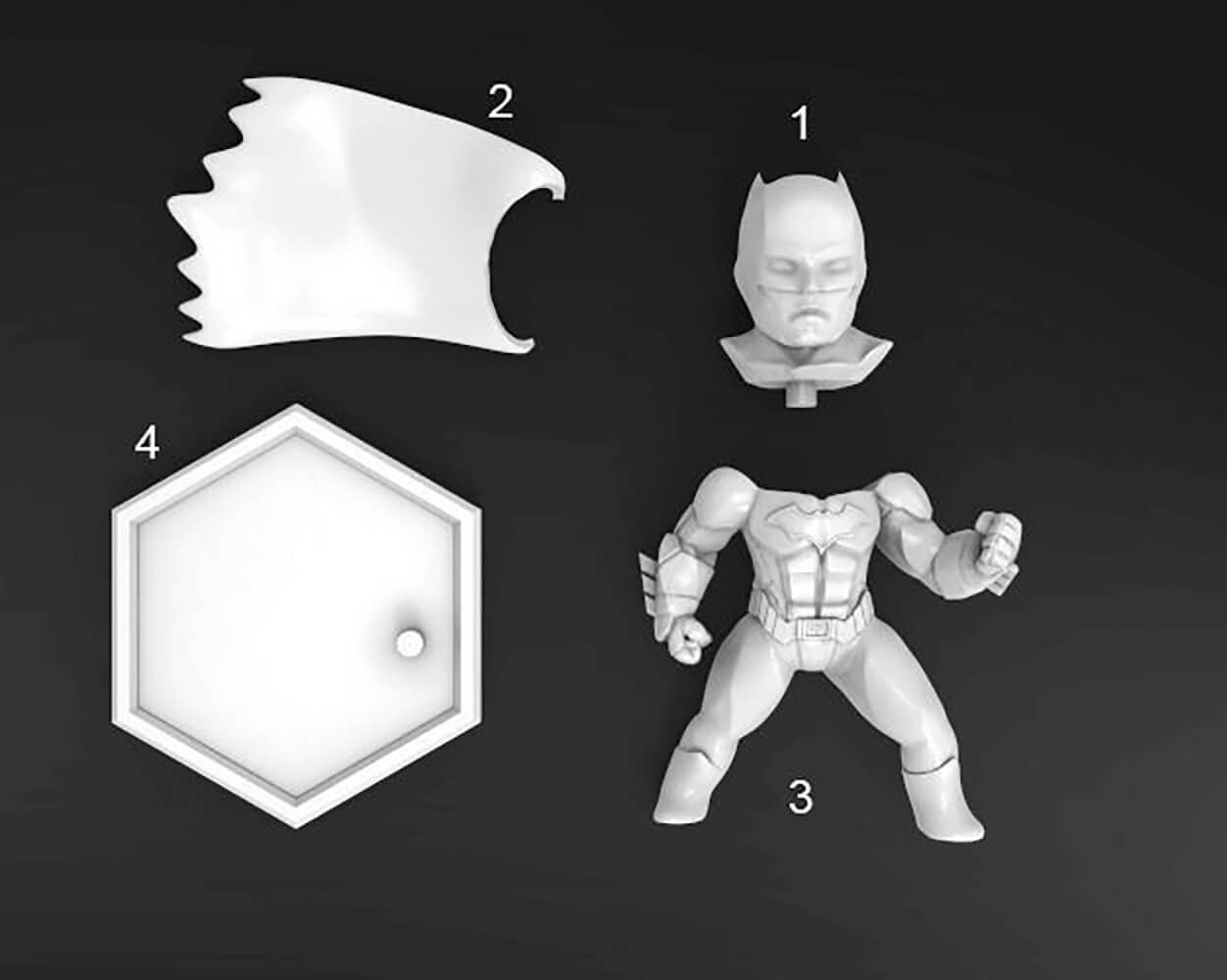Chibi Batman - 3D Model by 3DModelDesigner
