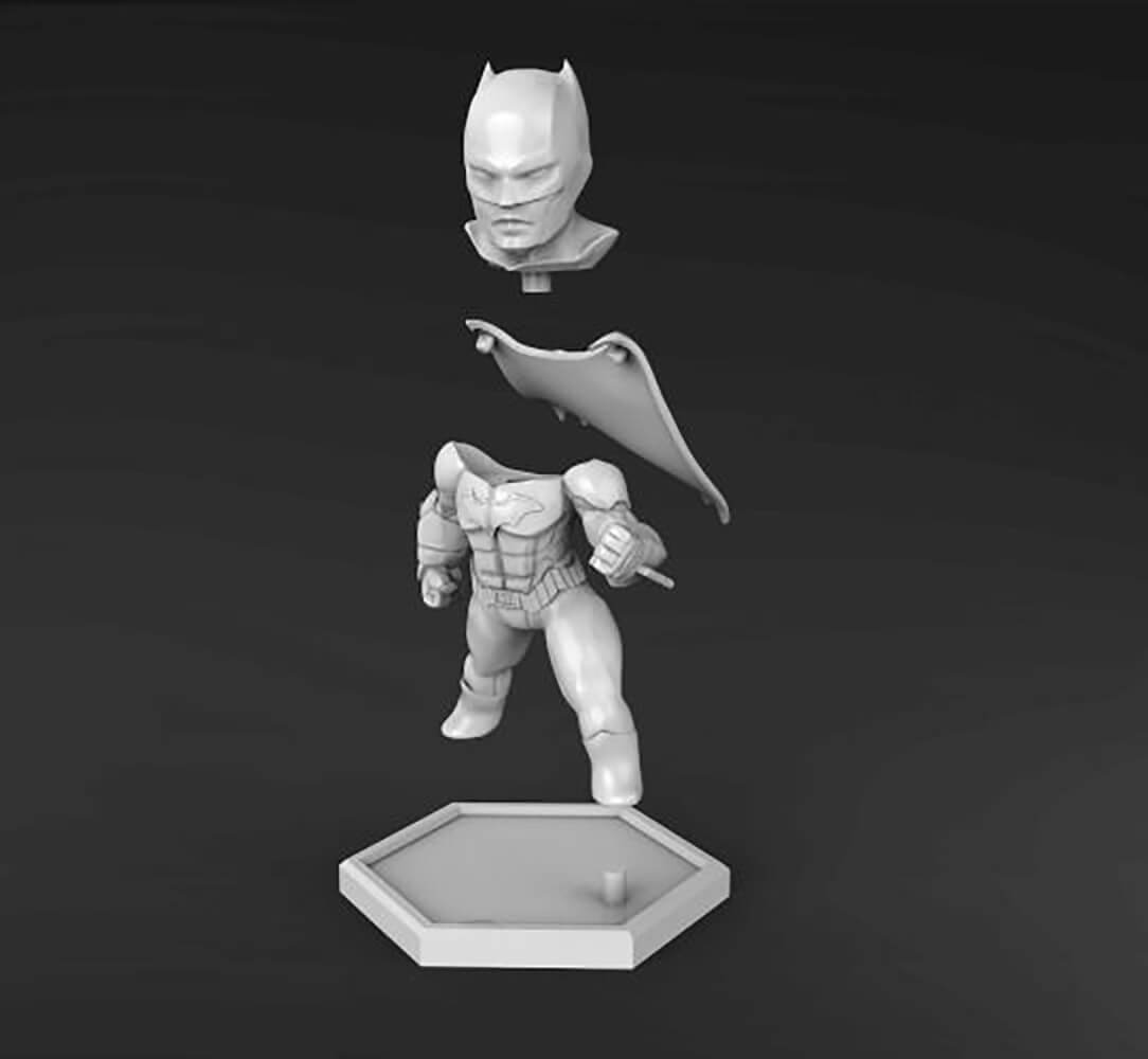 Chibi Batman - 3D Print Model by 3DModelDesigner