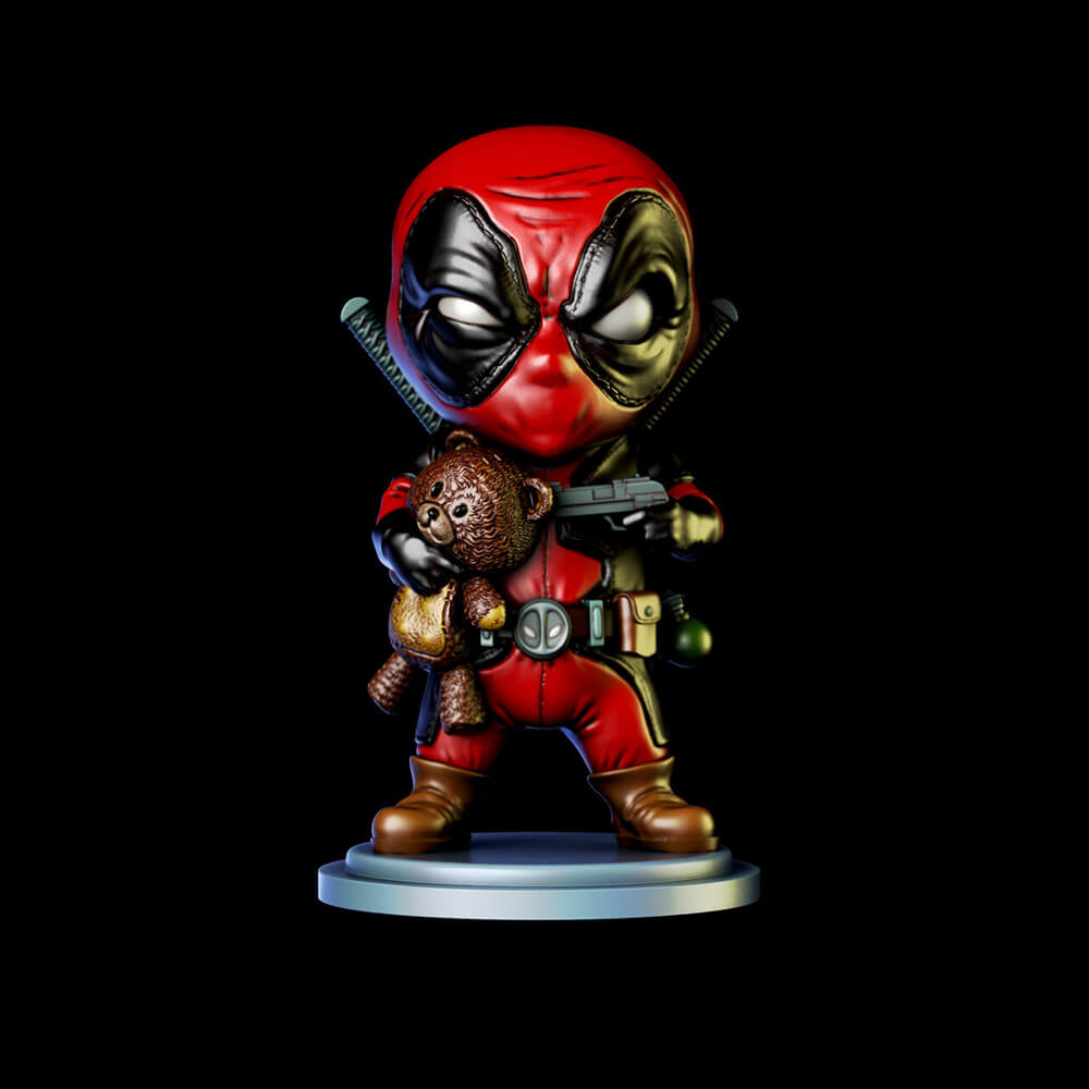 Chibi Deadpool - 3D Print Model by 3DModelDesigner