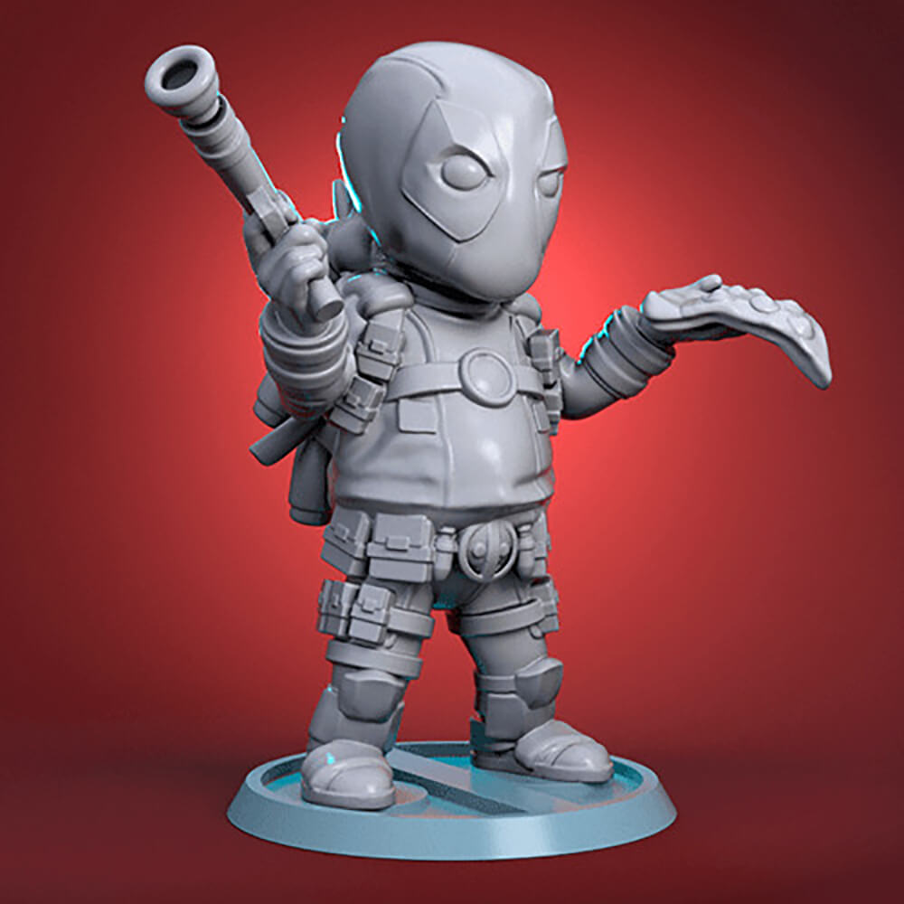 Chibi Deadpool - 3D Print Model by 3DModelDesigner