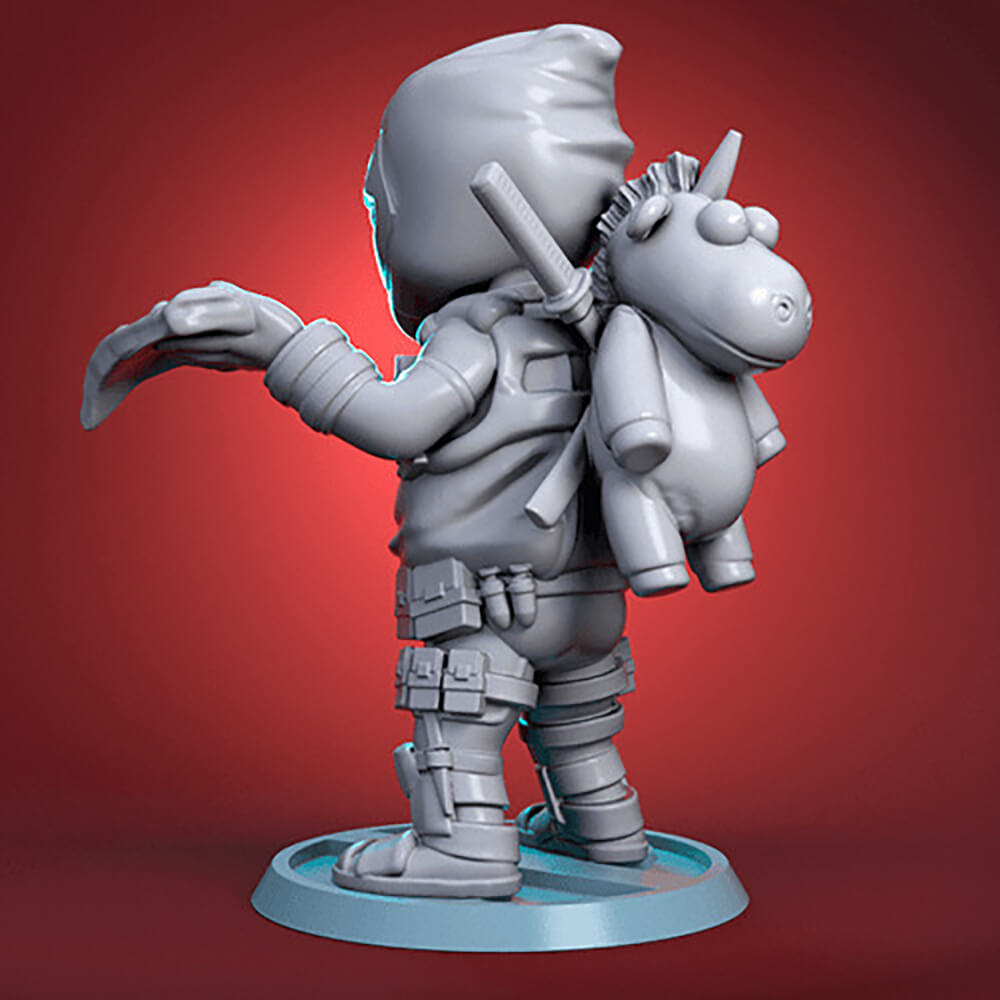 Chibi Deadpool - 3D Print Model by 3DModelDesigner