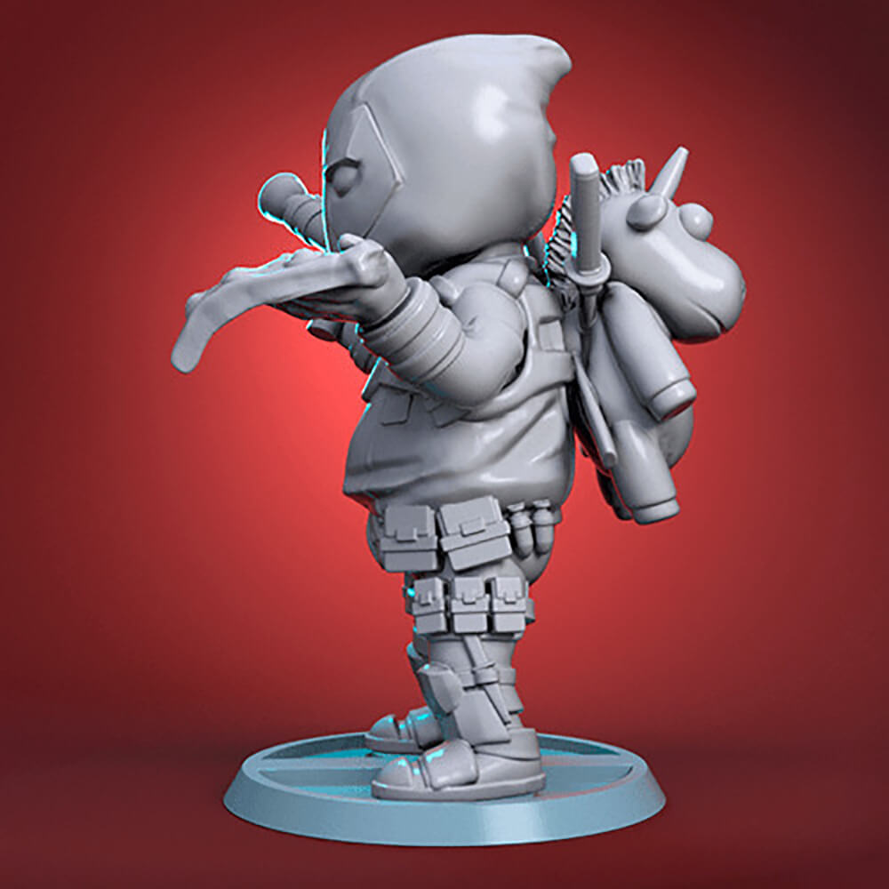 Chibi Deadpool - 3D Print Model by 3DModelDesigner