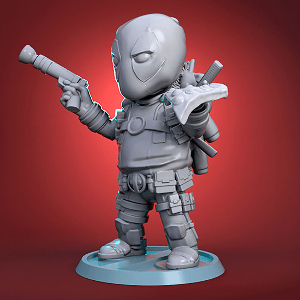Chibi Deadpool - 3D Print Model by 3DModelDesigner