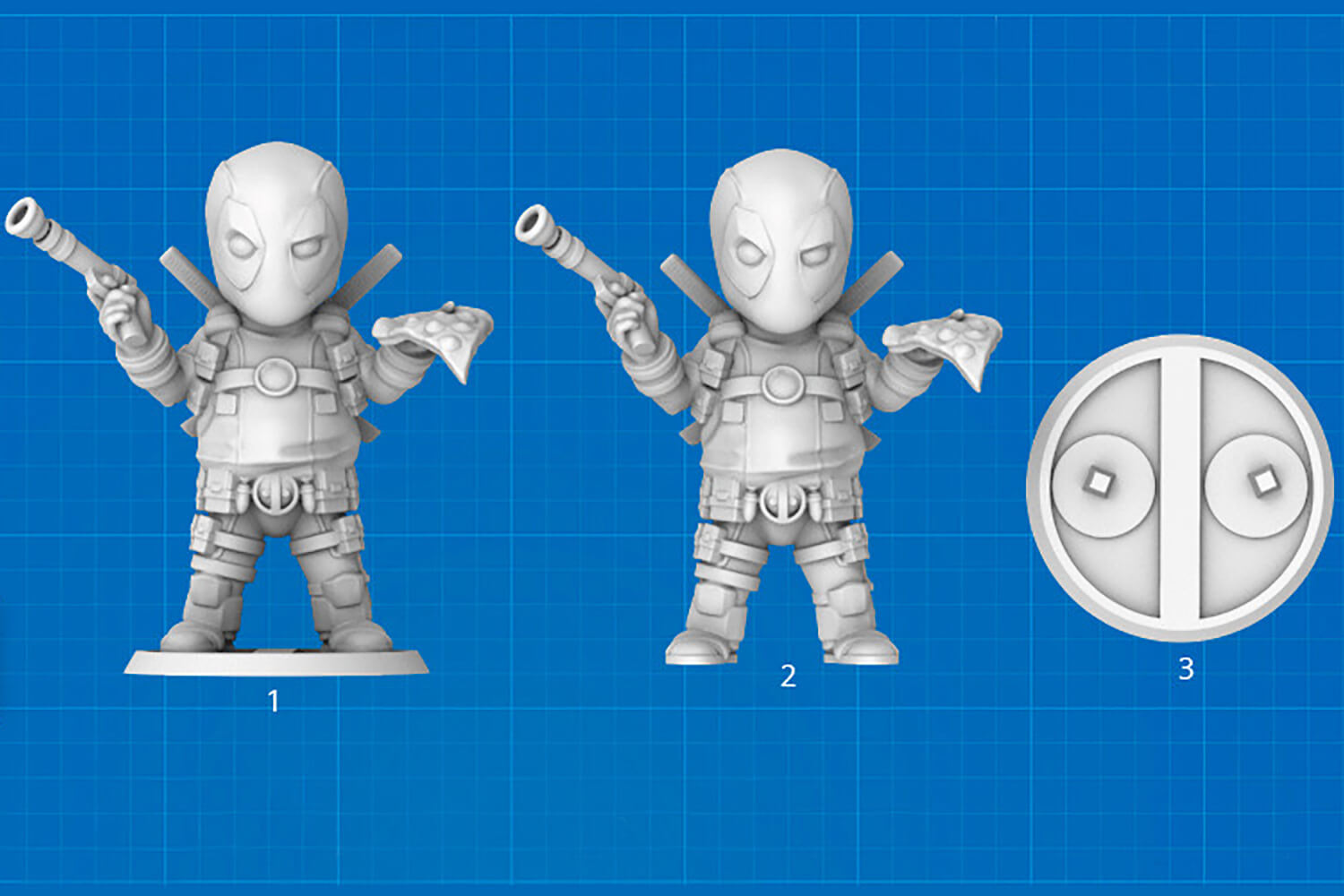 Chibi Deadpool 3d Model By 3dmodeldesigner 