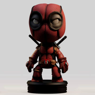 Chibi Deadpool - 3D Model by 3DModelDesigner