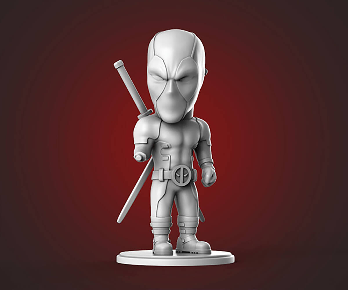 Chibi Deadpool - 3D Model by 3DModelDesigner