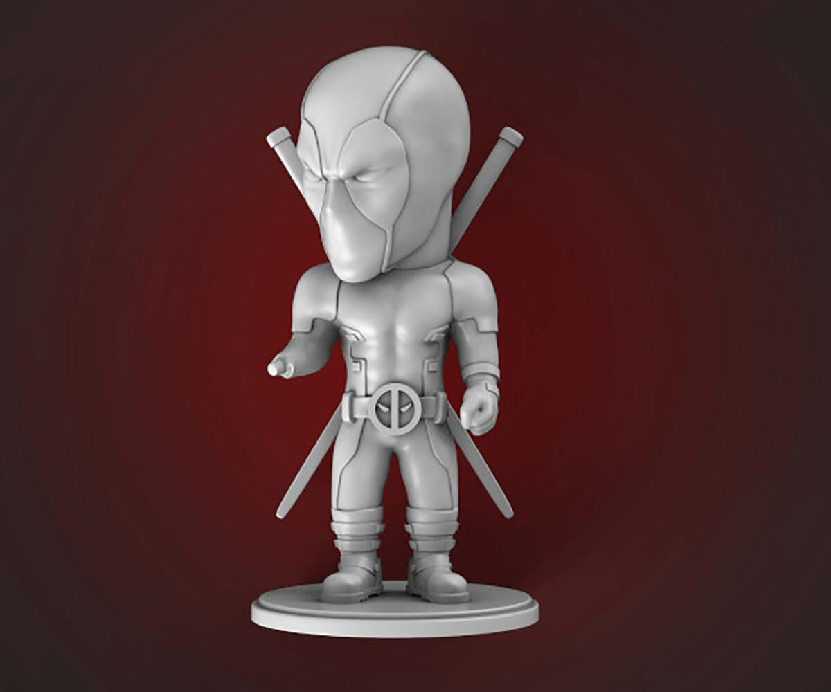 Chibi Deadpool - 3D Print Model by 3DModelDesigner