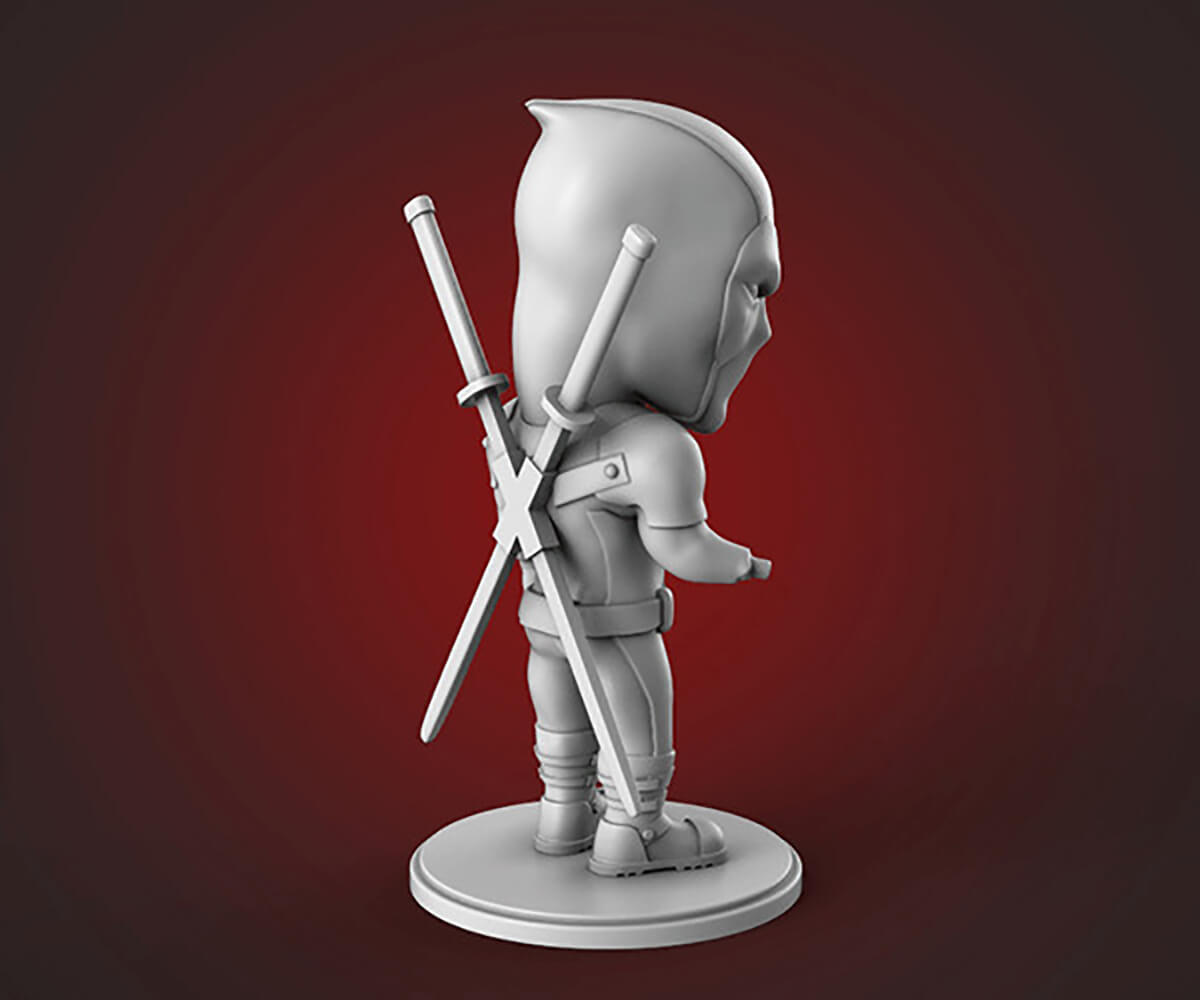 Chibi Deadpool - 3D Model by 3DModelDesigner