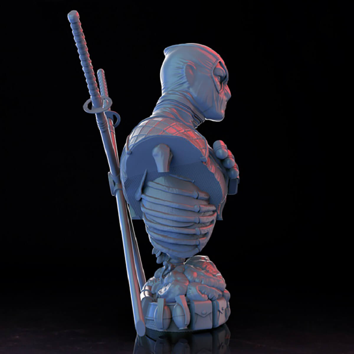 Deadpool Bust - 3D Model by 3DModelDesigner