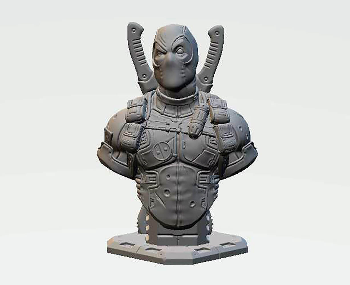 Deadpool Bust - 3D Model by 3DModelDesigner