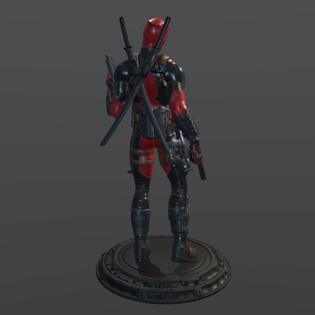 Deadpool Statues - 3D Model by 3DModelDesigner