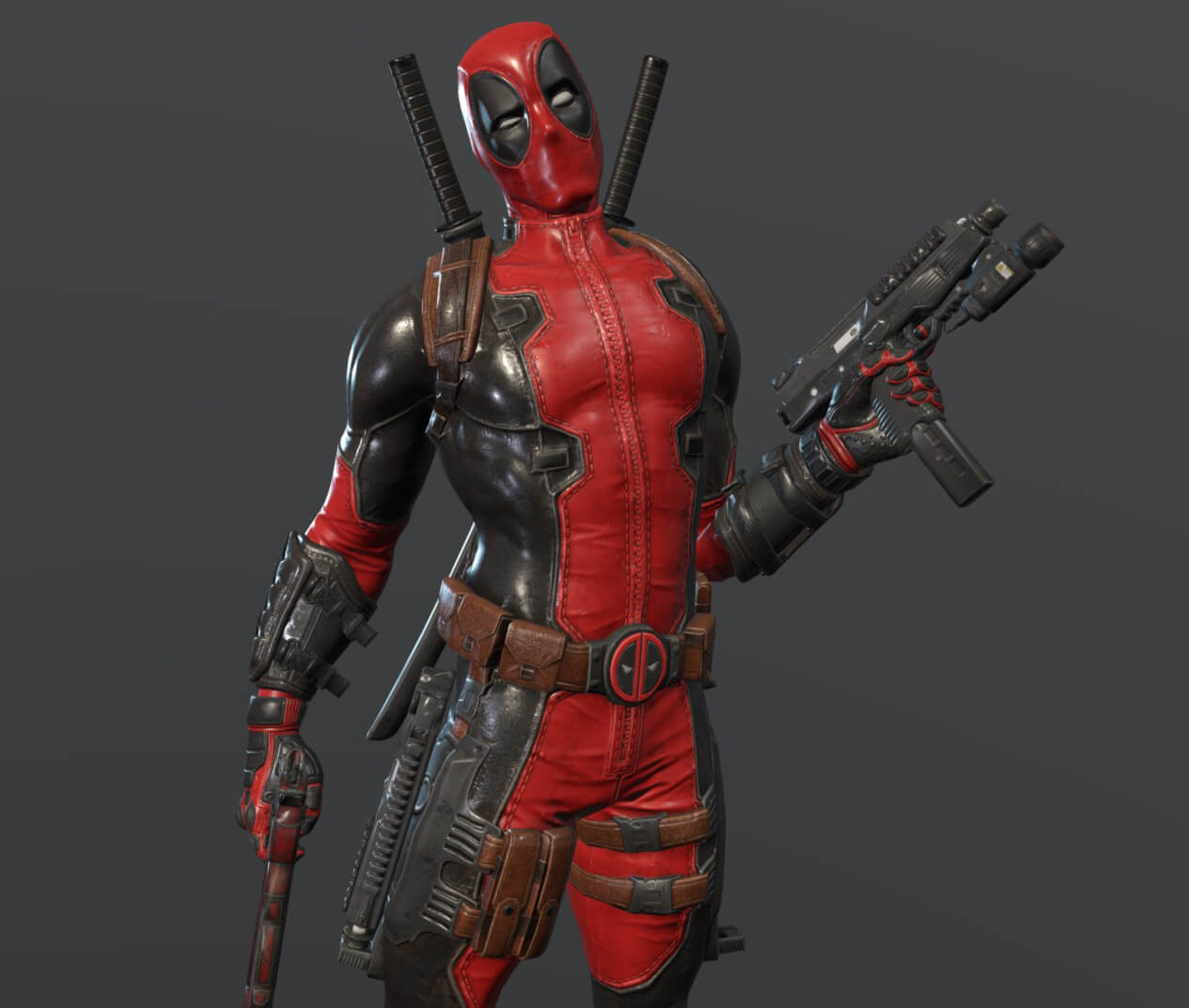 Deadpool Statues - 3D Model by 3DModelDesigner