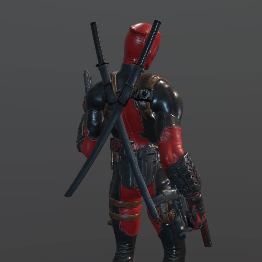 Deadpool Statues - 3D Model by 3DModelDesigner