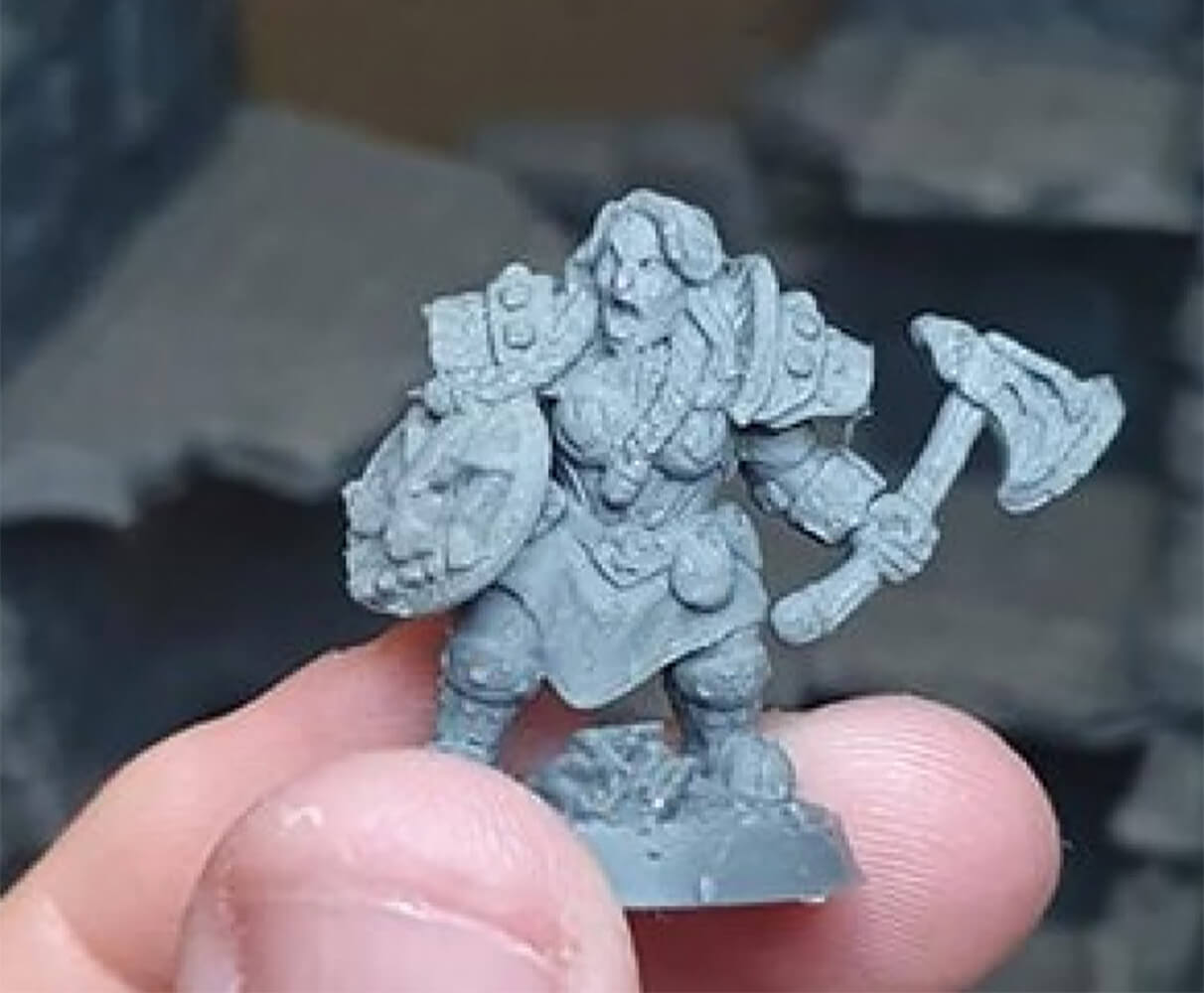 Dwarf Defender Female With Broadsword - 3D Model by 3DModelDesigner