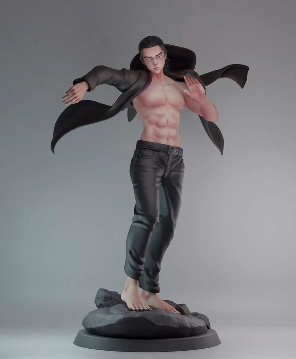 Eren Jeager Statue - 3D Model by 3DModelDesigner
