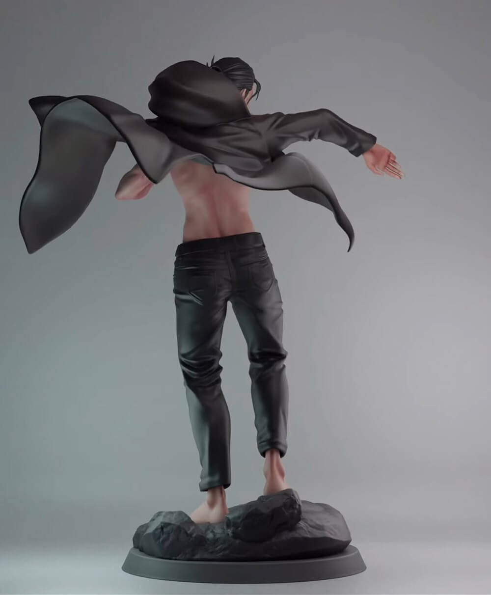 Eren Jeager Statue - 3D Model by 3DModelDesigner