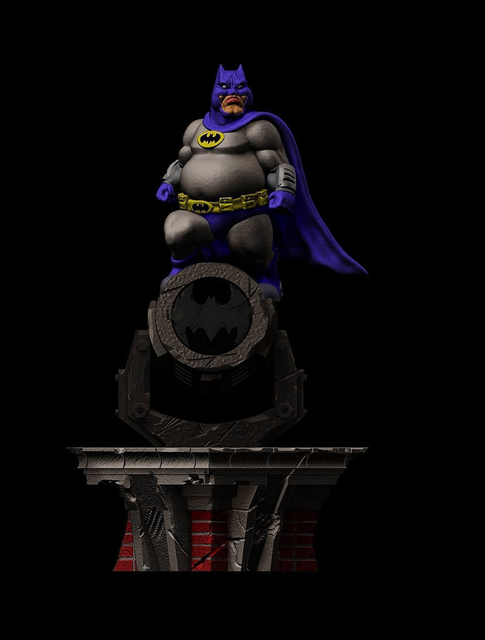Fat Batman (Fat Batman) - 3D Model by 3DModelDesigner