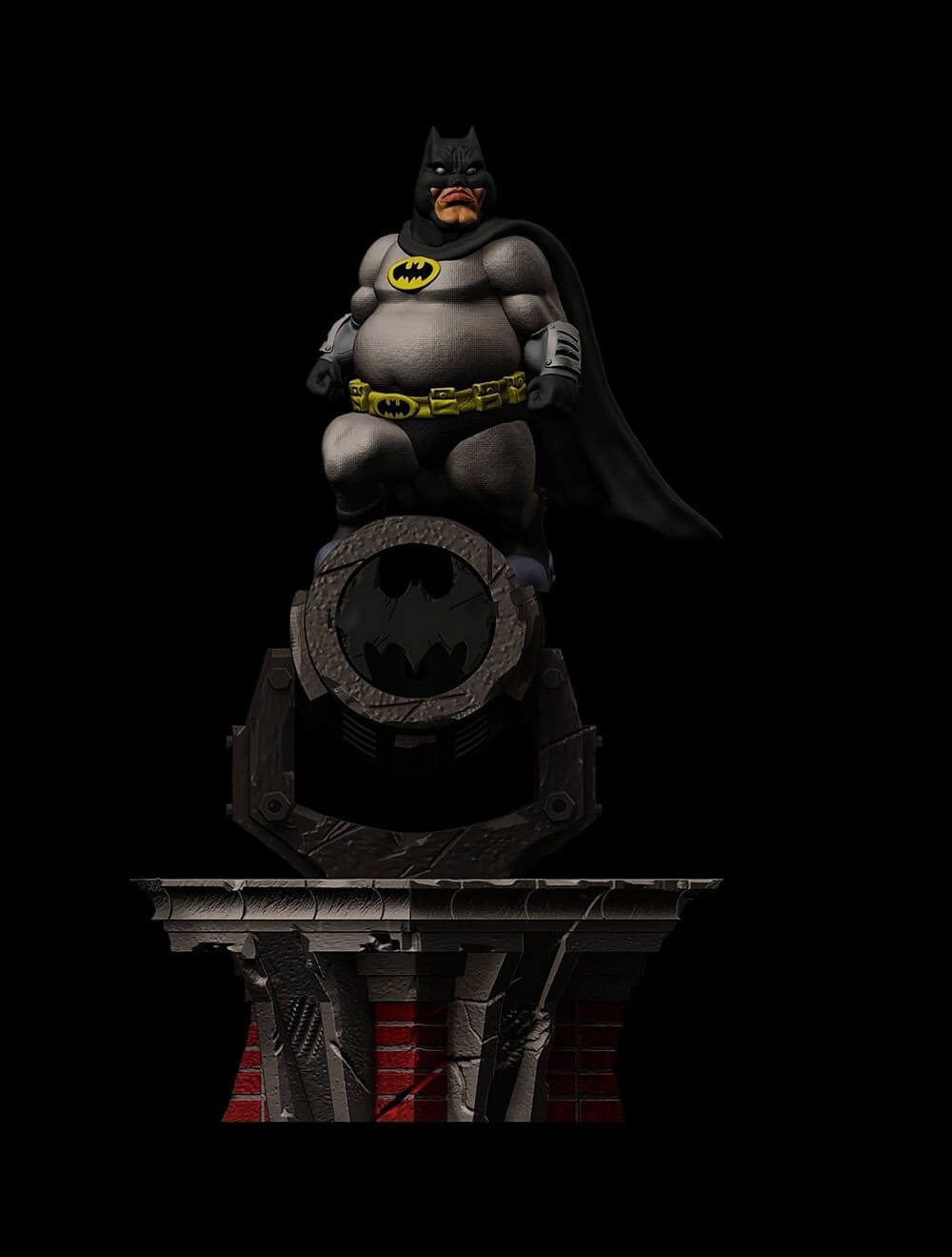 Fat Batman (Fat Batman) - 3D Model by 3DModelDesigner