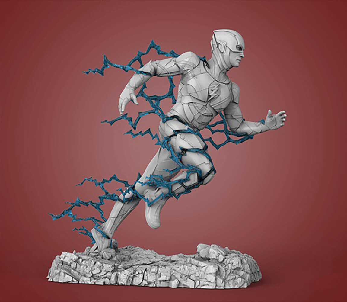 Flash Statue - 3D Model by 3DModelDesigner
