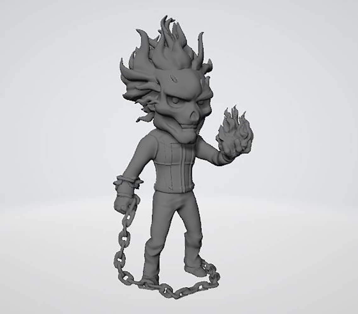 Ghost Rider (Ghost Rider) - 3D Print Model by 3DModelDesigner