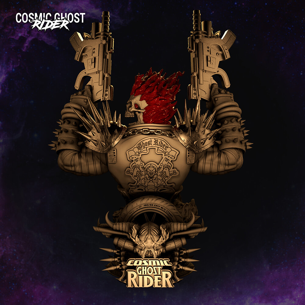 Ghost Rider Bust - 3D Model by 3DModelDesigner