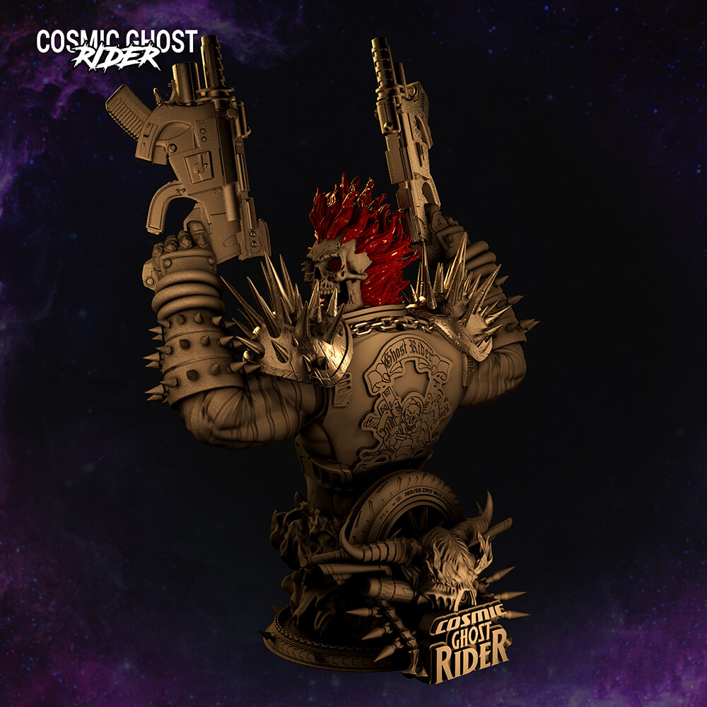 Ghost Rider Bust - 3D Model by 3DModelDesigner