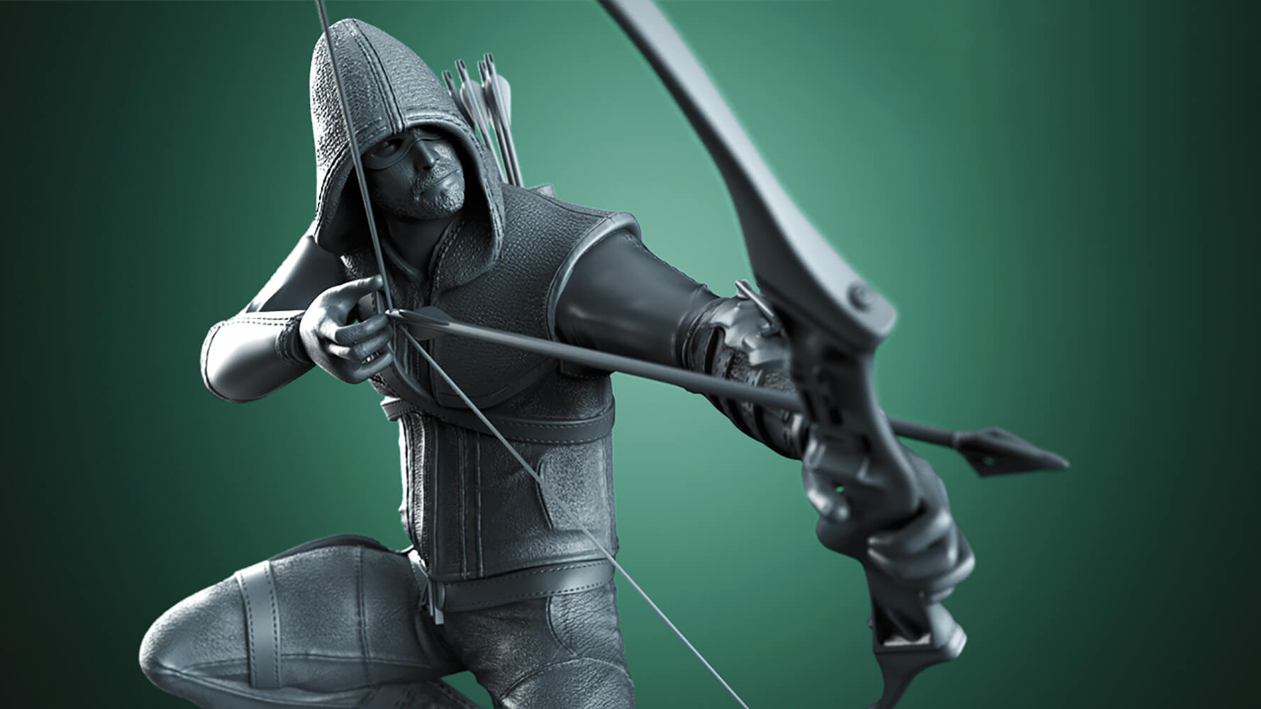 Green Arrow Statues - 3D Model by 3DModelDesigner