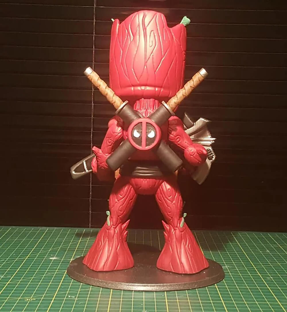 Groot Pool Chibi - 3D Print Model by 3DModelDesigner