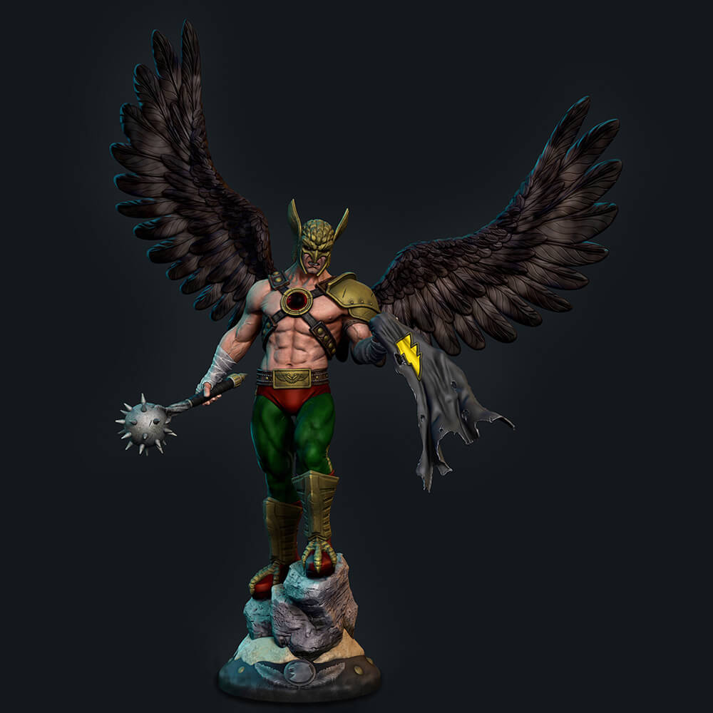 Hawkman Statue - 3D Model by 3DModelDesigner
