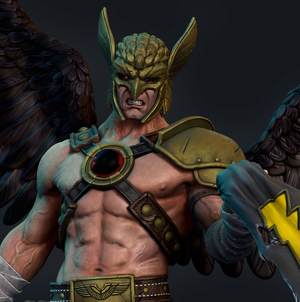 Hawkman Statue - 3D Model by 3DModelDesigner