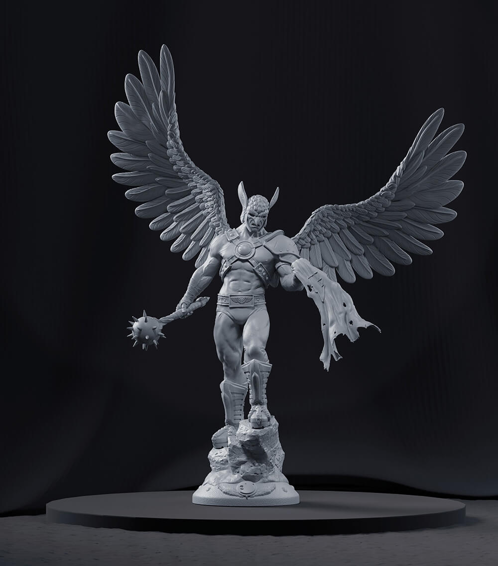 Hawkman Statue - 3D Model by 3DModelDesigner