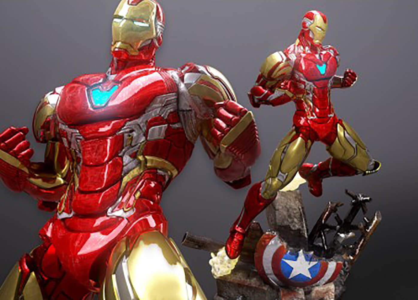 Iron Man and The Shield - 3D Model by 3DModelDesigner