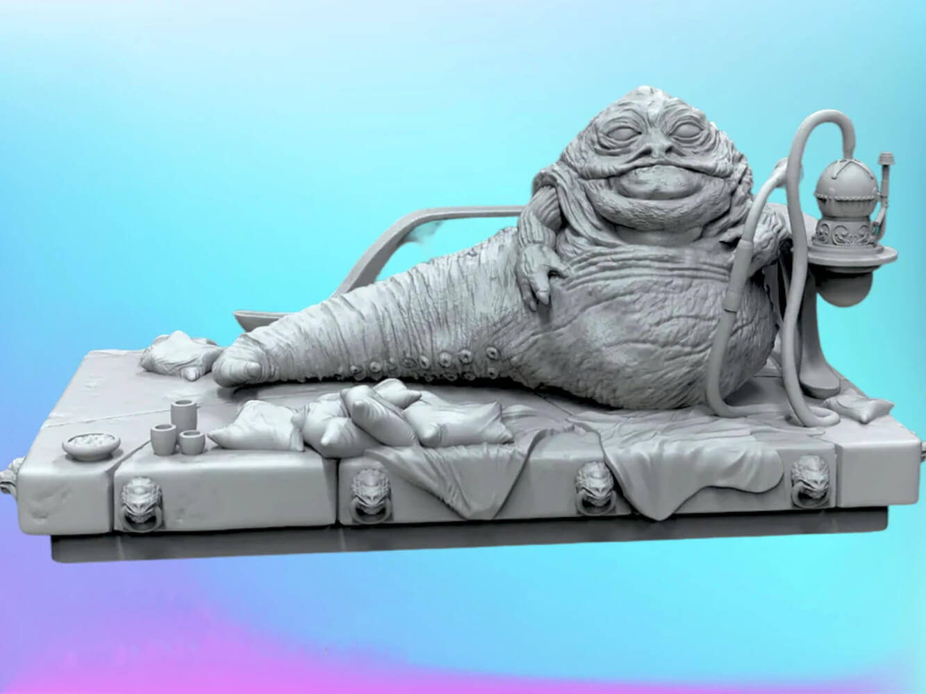 Jabba and Throne - 3D Model by 3DModelDesigner