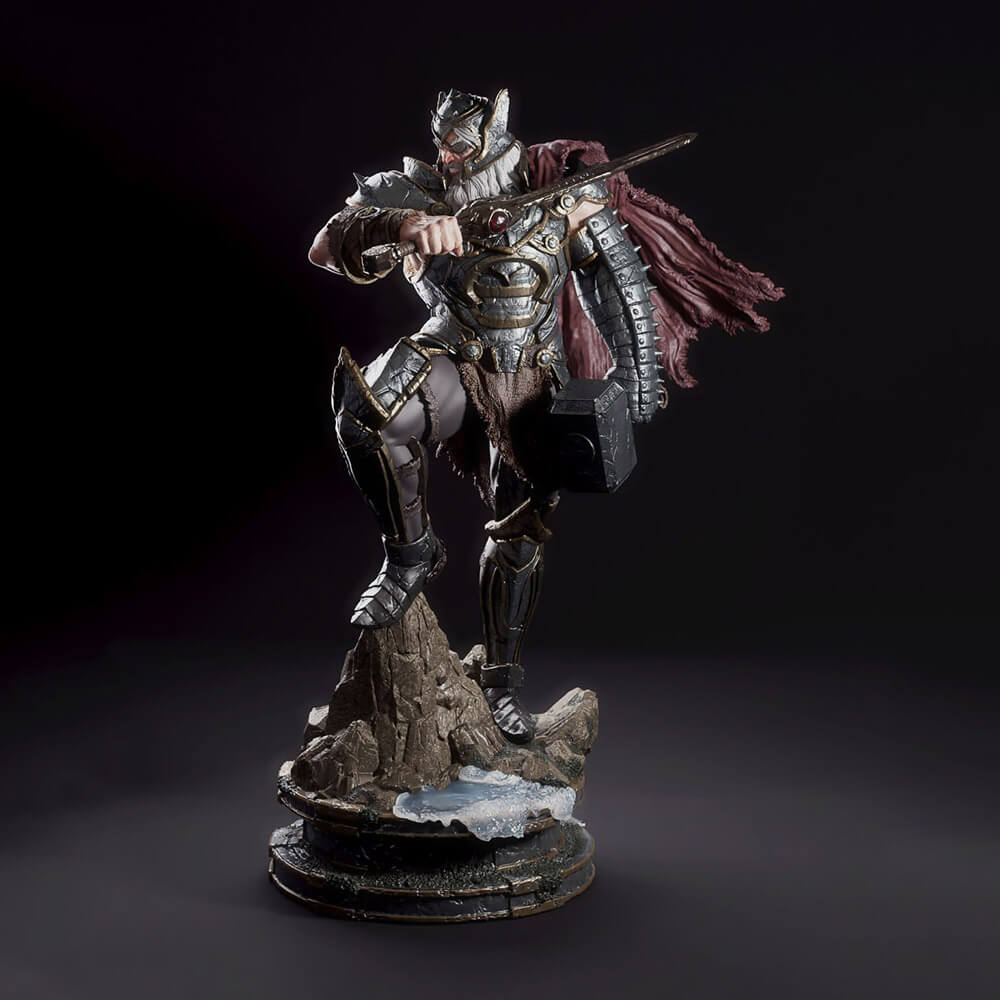 King Thor Statue - 3D Model by 3DModelDesigner