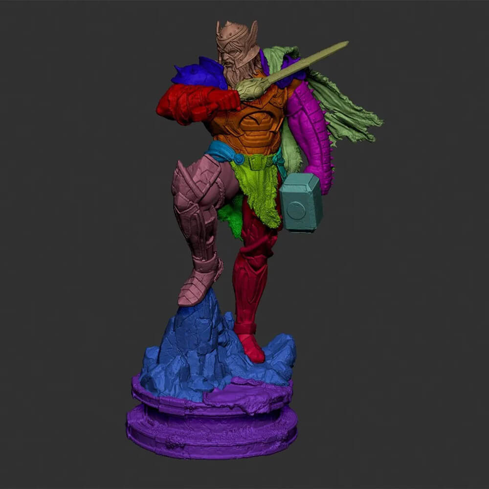 King Thor Statue - 3D Model by 3DModelDesigner