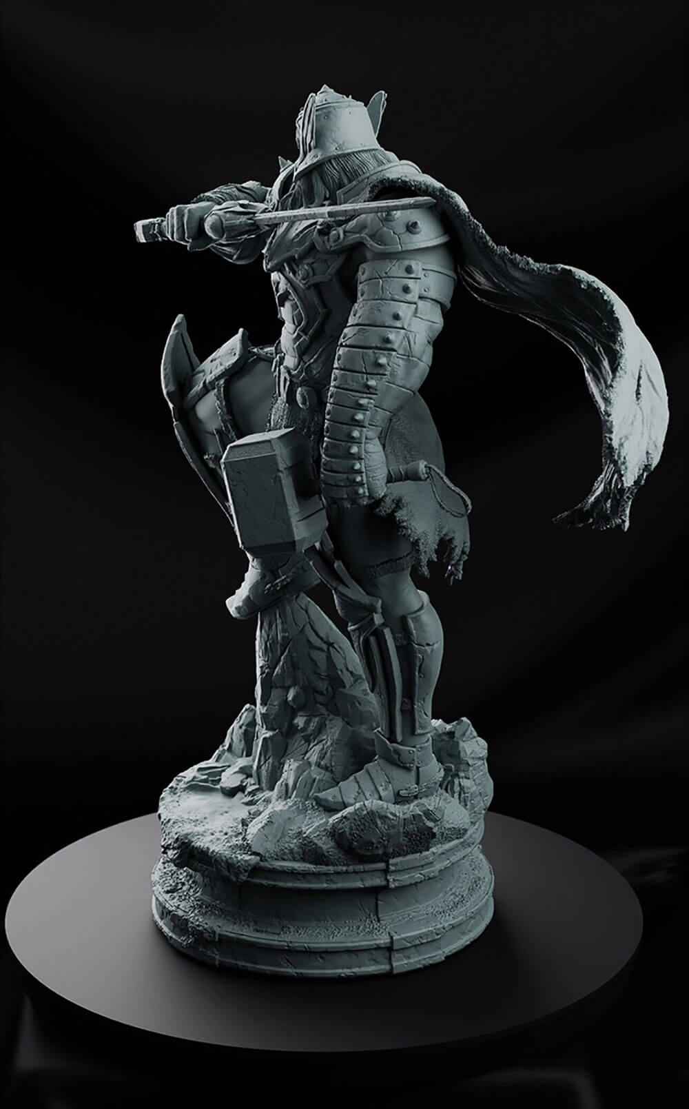 King Thor Statue - 3D Print Model by 3DModelDesigner