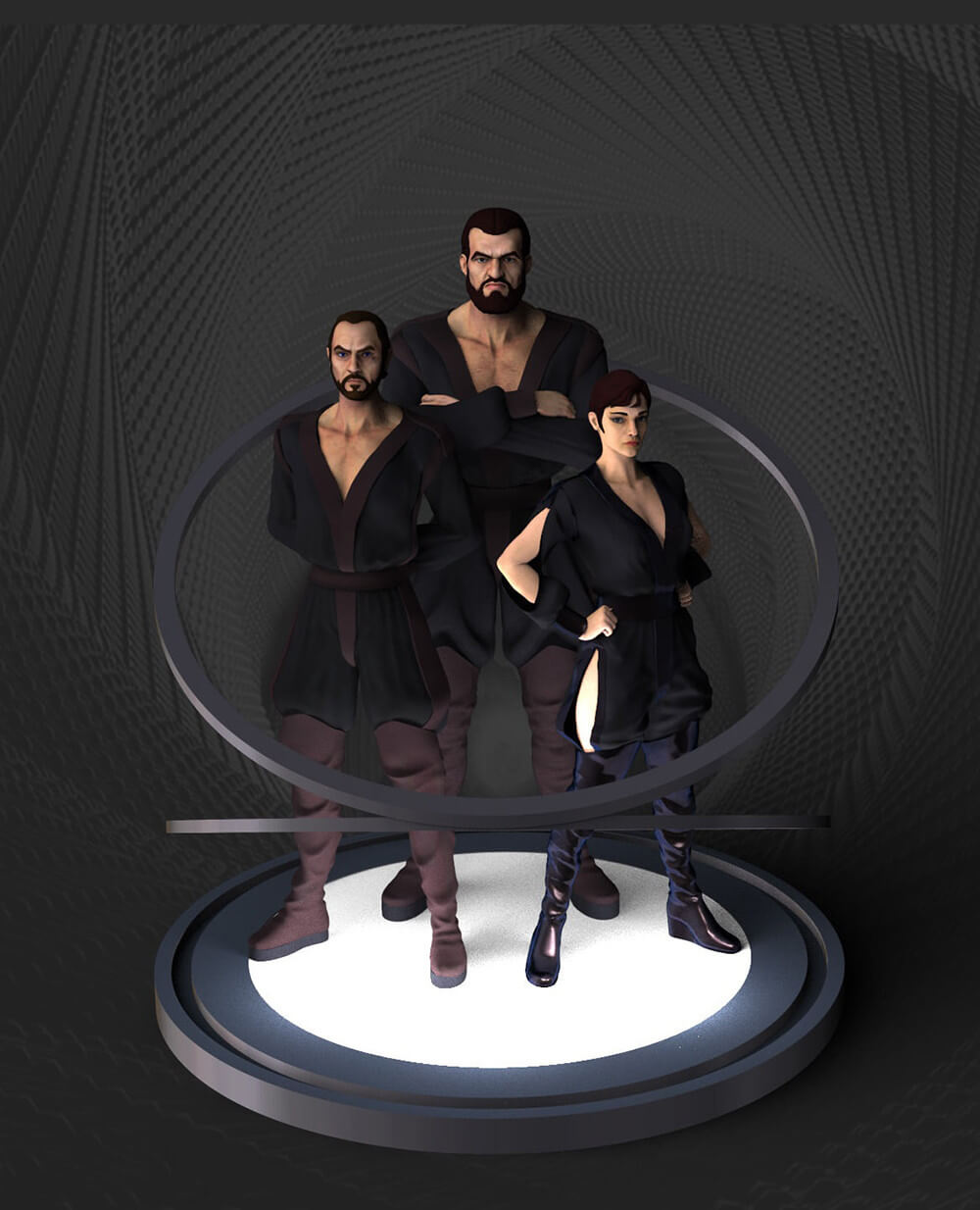 Kryptonians Superman 1978 Zod, Non, Ursa - 3D Model by 3DModelDesigner