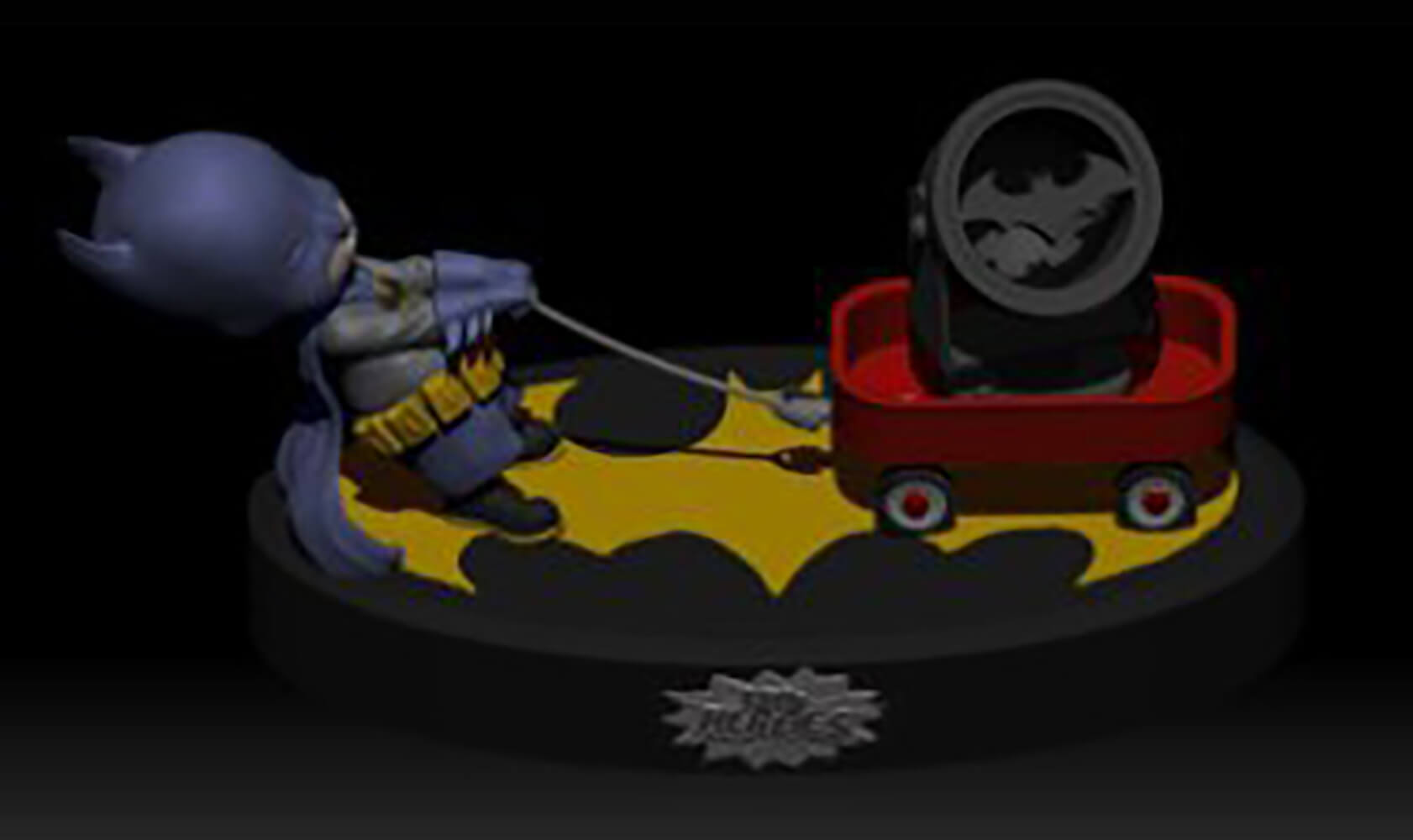 Little Batman Pulling a Wagon - 3D Model by 3DModelDesigner