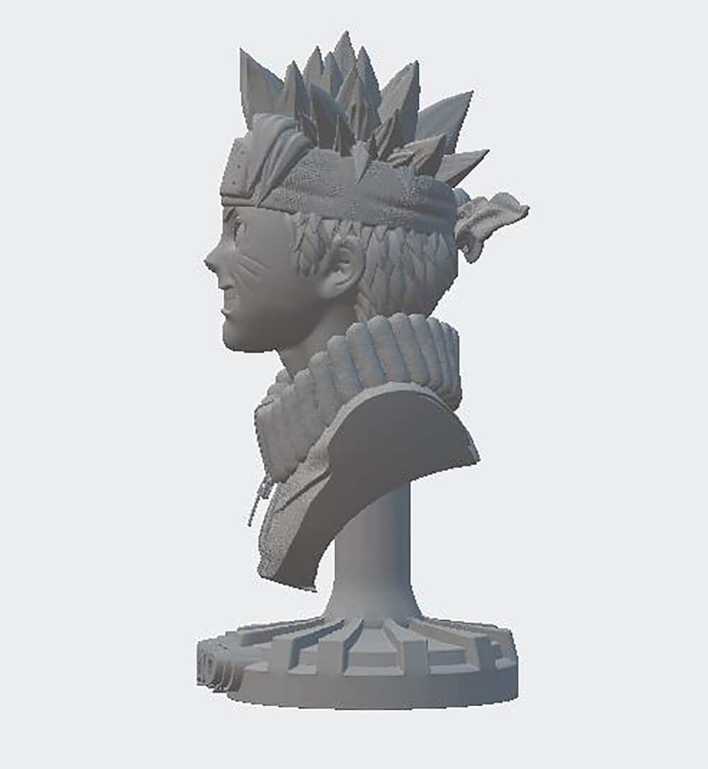 Naruto Bust - 3D Model by 3DModelDesigner