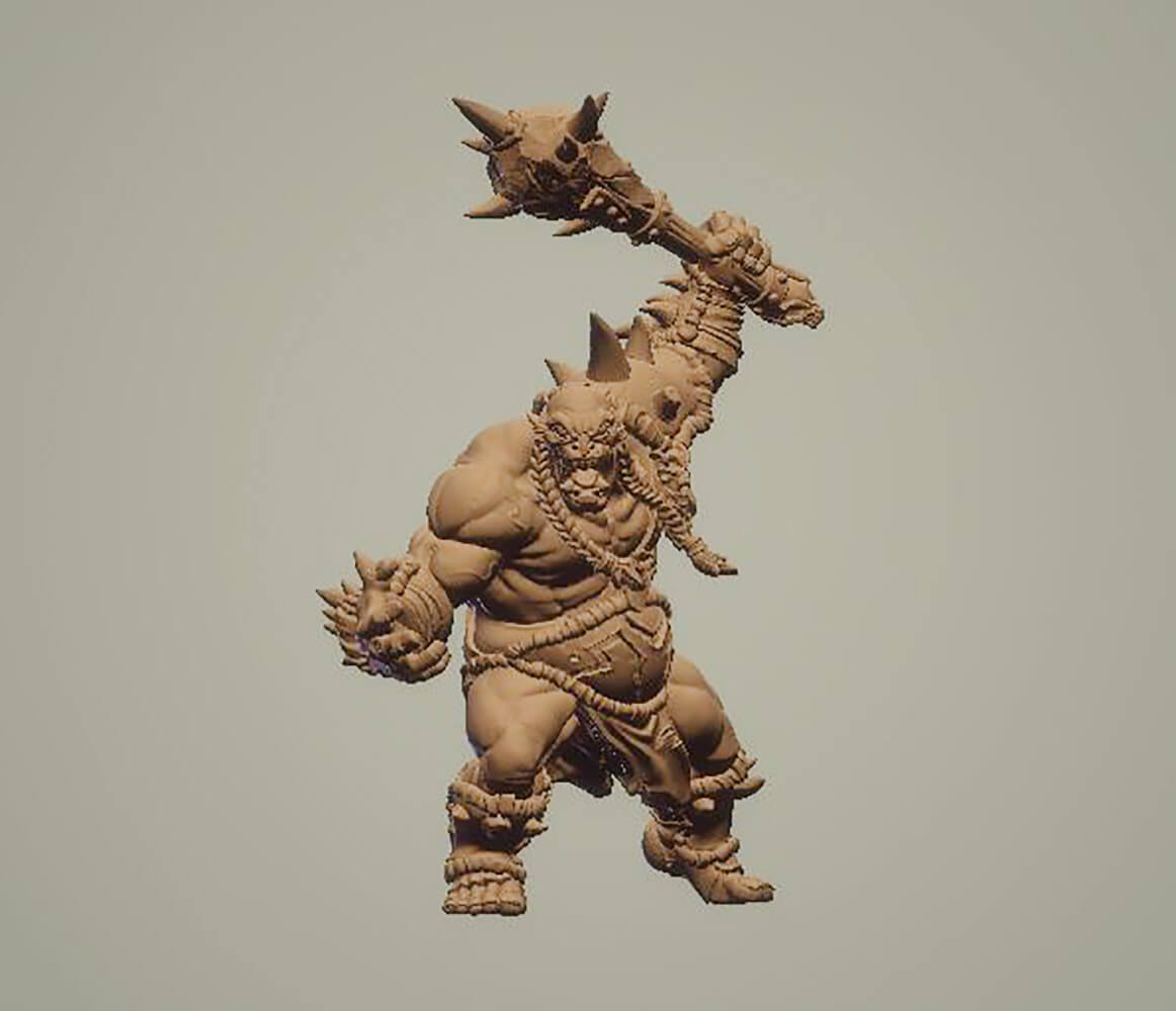 Ogre Warrior - 3D Model by 3DModelDesigner