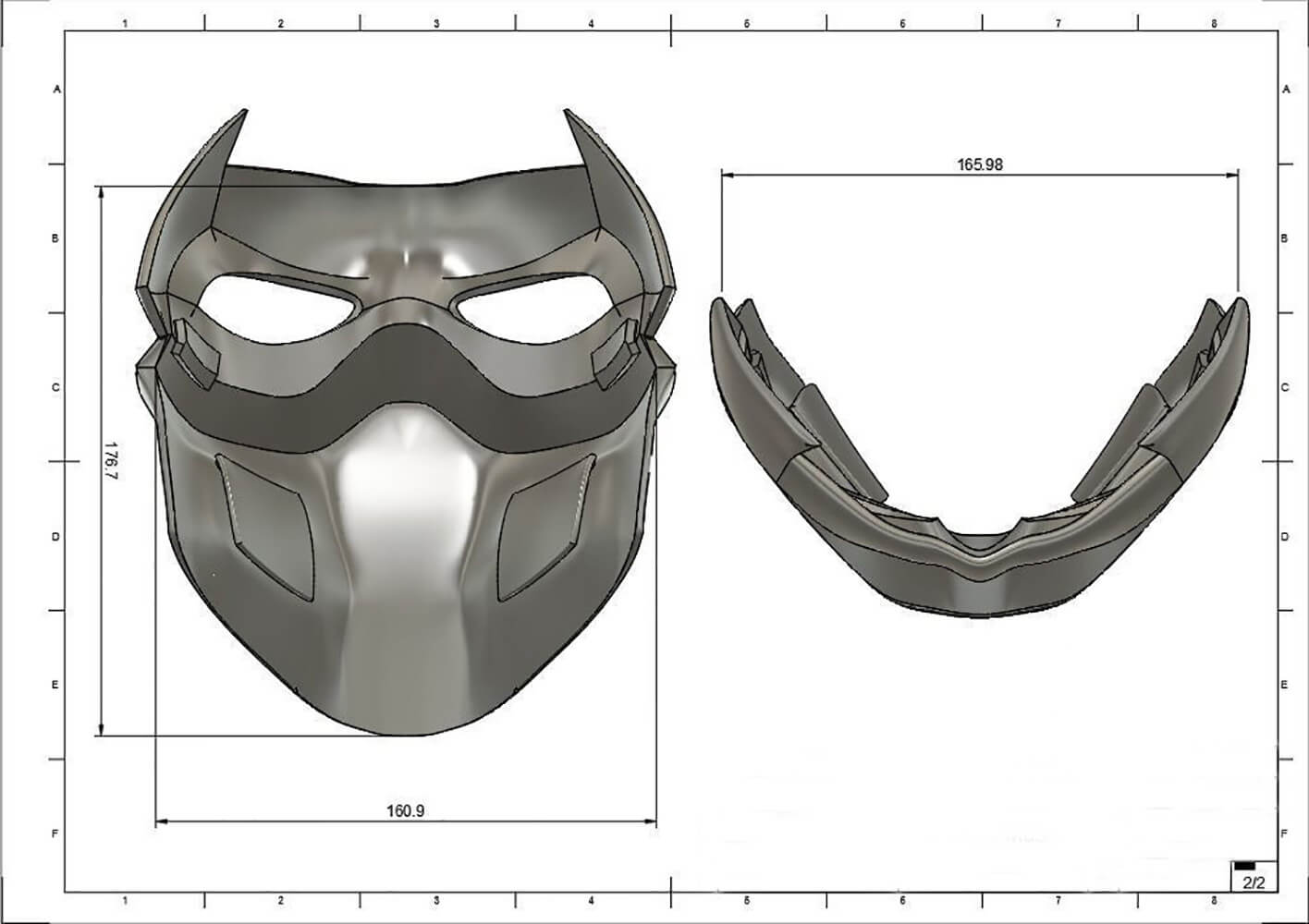 Red Hood Mask - 3D Model by 3DModelDesigner