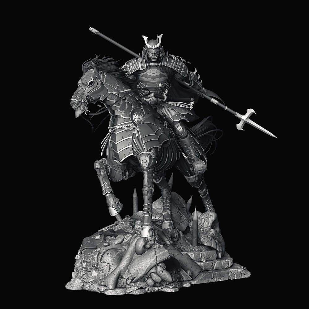 Samurai Batman - 3D Model by 3DModelDesigner